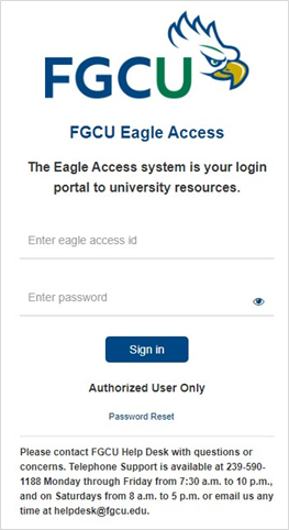 Changing Your Password – Florida Gulf Coast University ITS