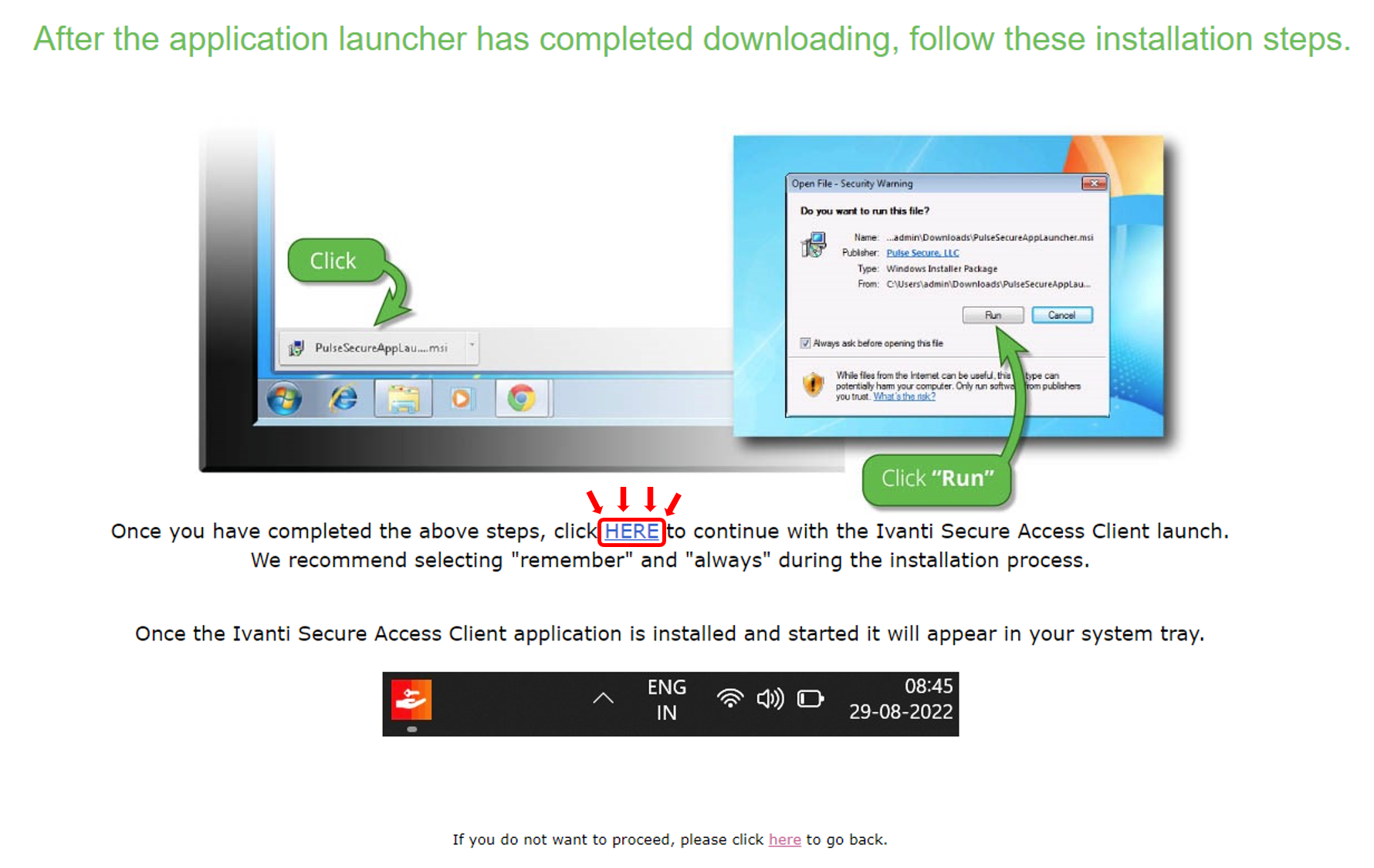 Ivanti Secure Access Client Application Install and Connections ...