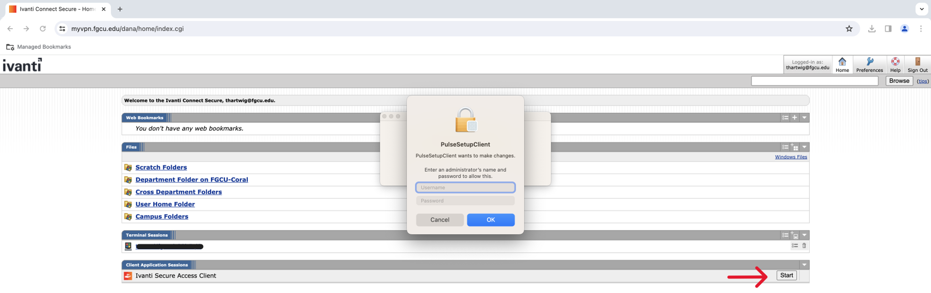 Mac - Updating Ivanti Secure Access Client – Florida Gulf Coast ...