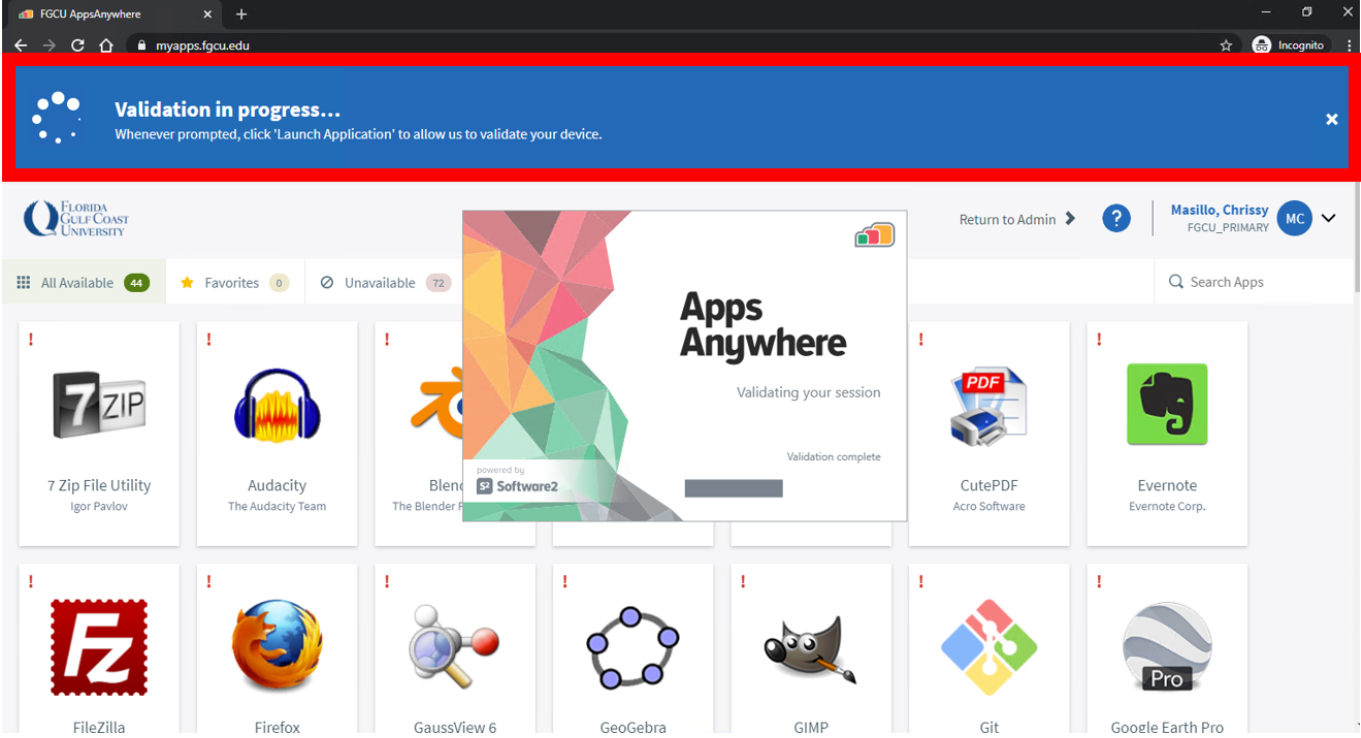 Accessing AppsAnywhere on a Personal Computer – Florida Gulf Coast ...