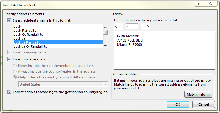 Word: Mail Merge – Florida Gulf Coast University ITS